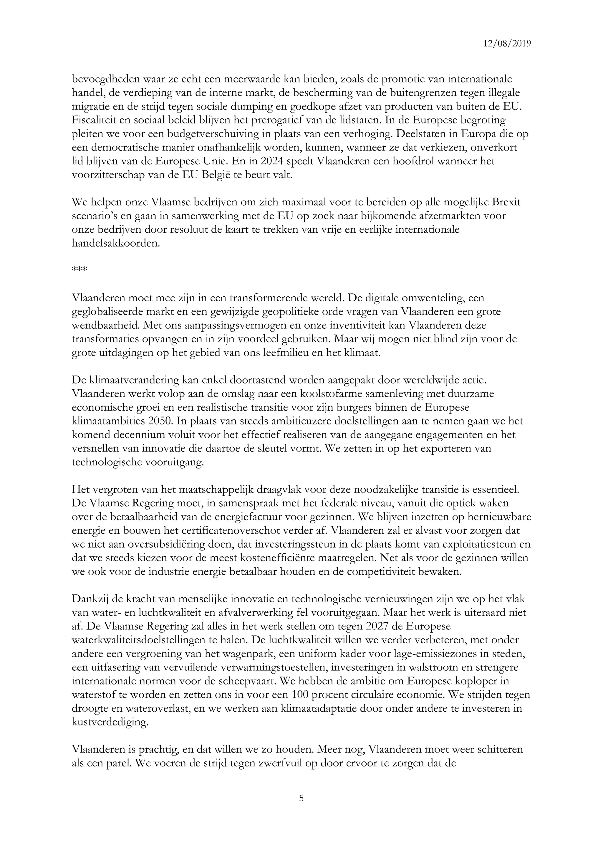 Note de Bart De Wever | PDF