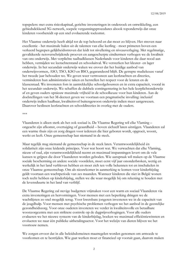 Note de Bart De Wever | PDF