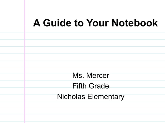 Notebook Guide | PPT