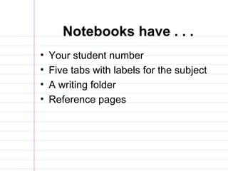 Notebook Guide | PPT