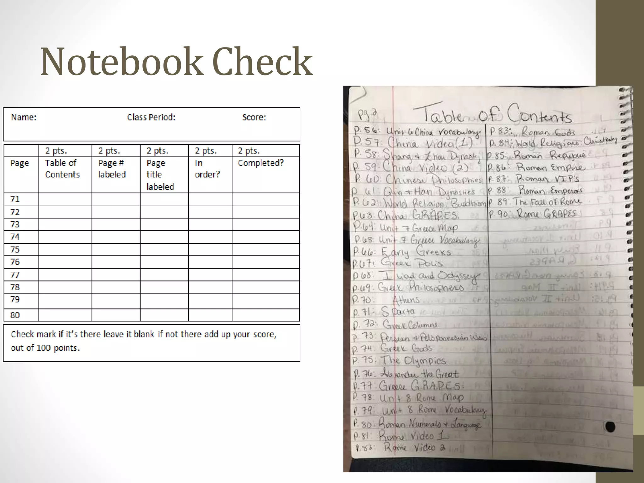 Notebook check 8 pg. 71 80 | PPTX