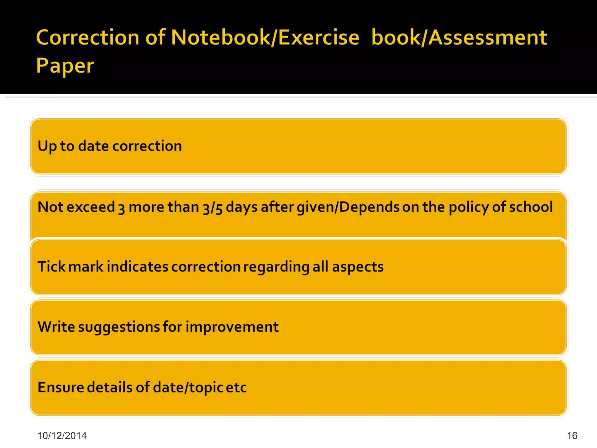 Notebook Correction/Exercise Book Correction Methods | PPT