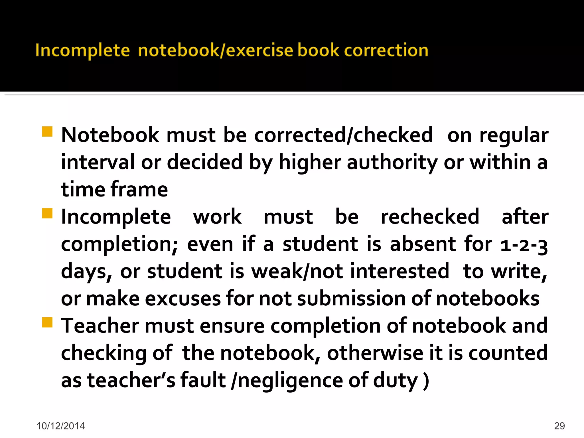 Notebook Correction/Exercise Book Correction Methods | PPT