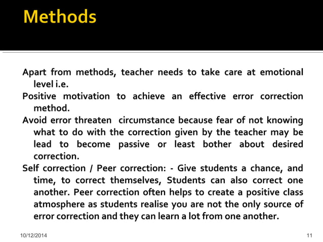 Notebook Correctionexercise Book Correction Methods Ppt