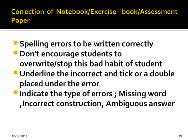 Notebook Correction/Exercise Book Correction Methods | PPT ...