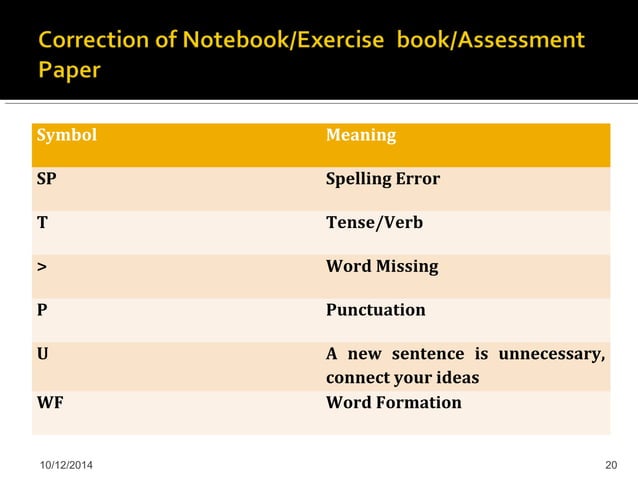 Notebook Correction/Exercise Book Correction Methods | PPT ...