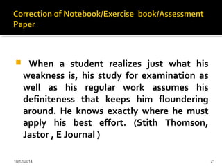 Notebook Correction/Exercise Book Correction Methods | PPT