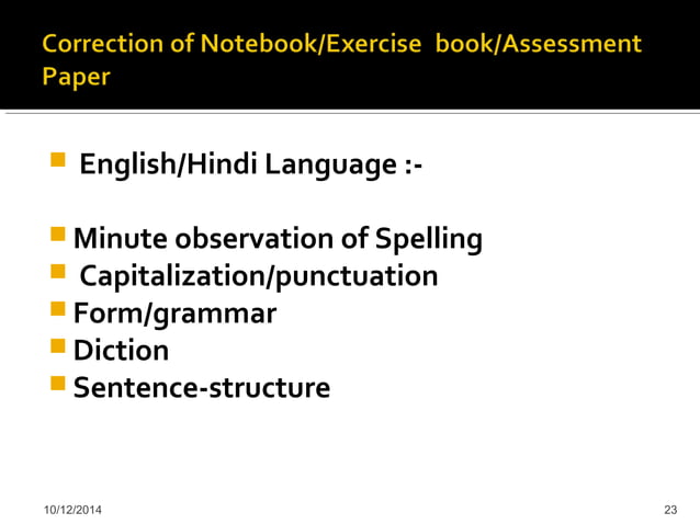 Notebook Correction/Exercise Book Correction Methods | PPT ...