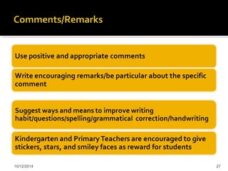 Notebook Correction/Exercise Book Correction Methods | PPT