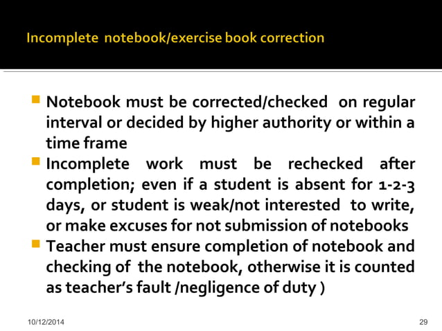 Notebook Correction/Exercise Book Correction Methods | PPT ...