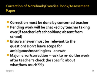 Notebook Correction/Exercise Book Correction Methods | PPT