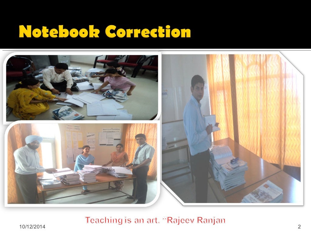 Notebook Correction/Exercise Book Correction Methods