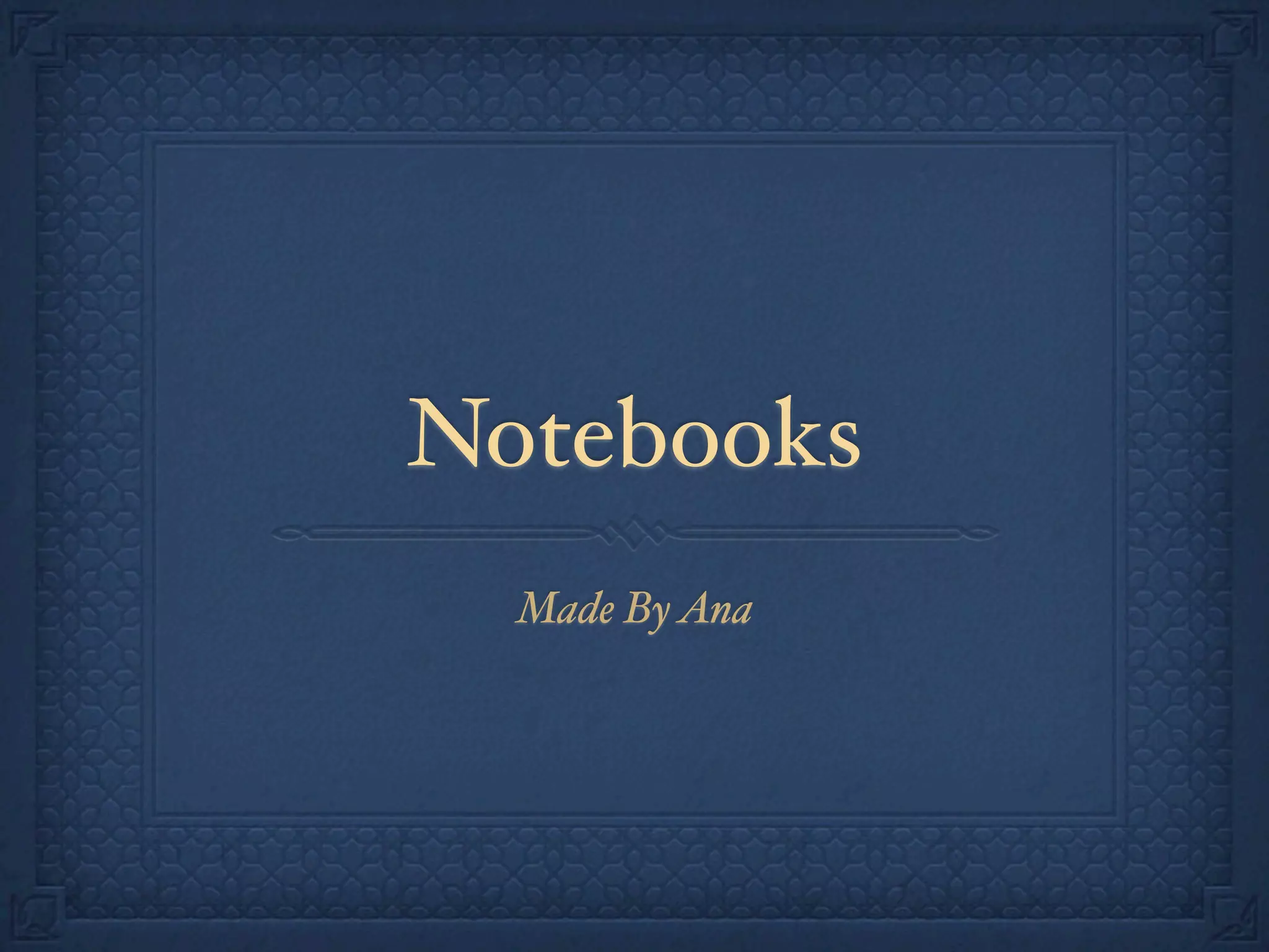 Notebooks | PPT
