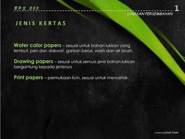 NOTA LUKISAN PERSEMBAHAN | PPTX