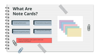Note Cards.pptx freee to use complete presentation about how are ...