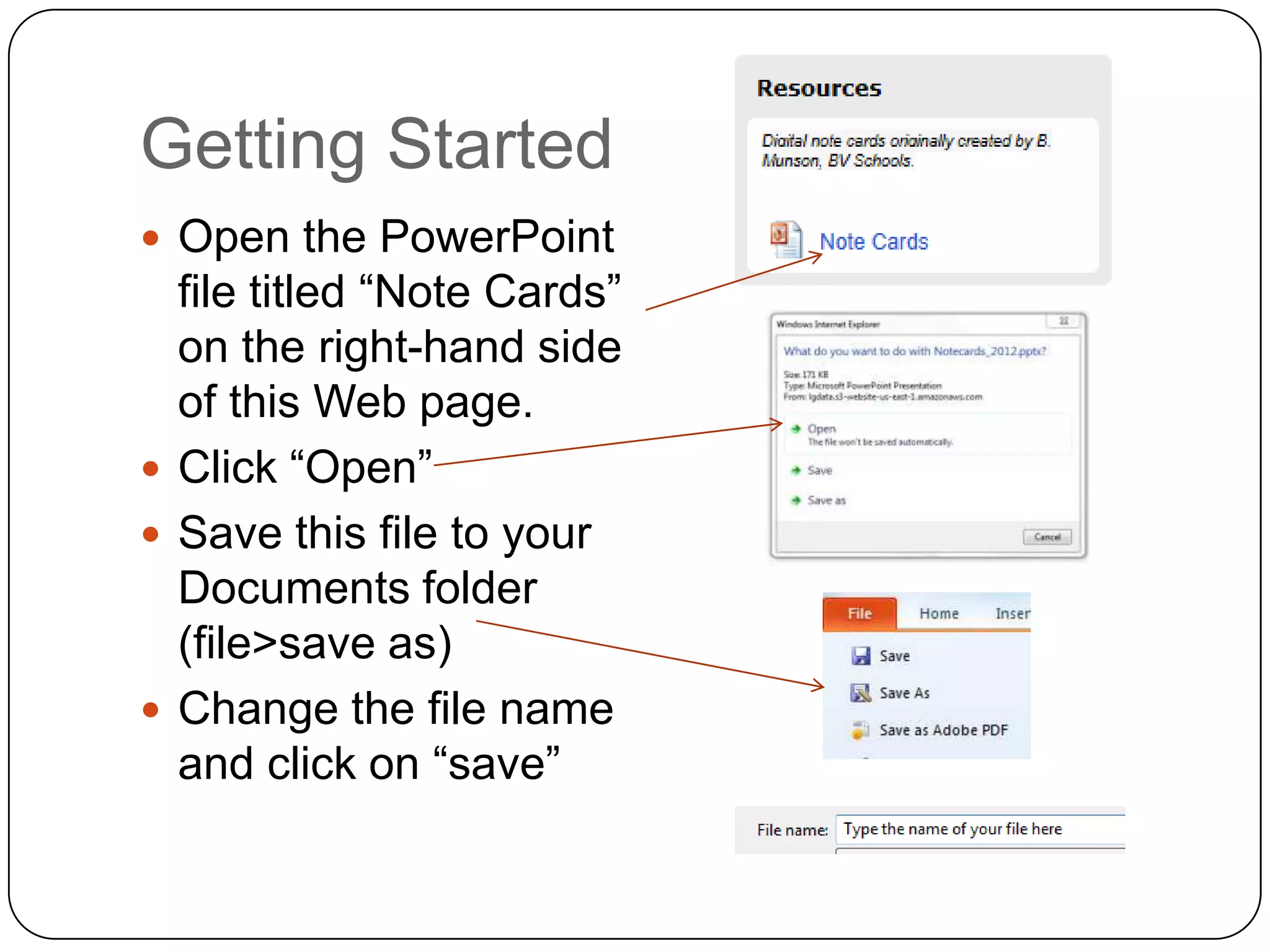 Note cards in power point | PPTX