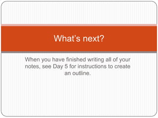 Note cards in power point | PPTX