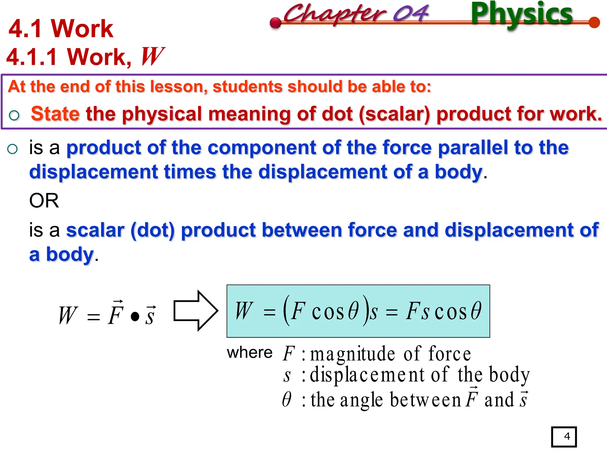 Work equation,applications,energy conservation | PPT