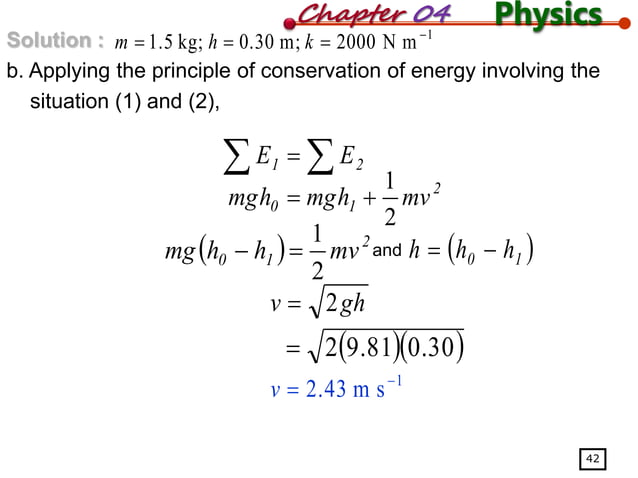 Work equation,applications,energy conservation | PPT