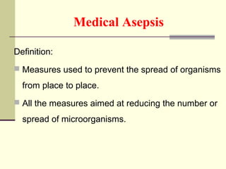 Note on Concept of asepsis | PPT
