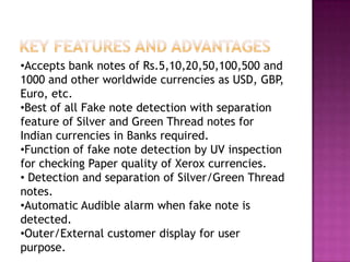 Note counting machine | PPT