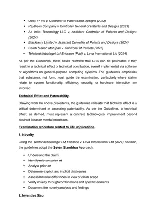 PATENTABILITY UNDER THE 2025 CRI DRAFT GUIDELINES | PDF
