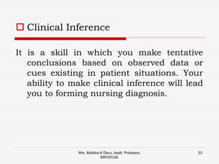 Babitha's Note On critical thinking in nursing | PPTX