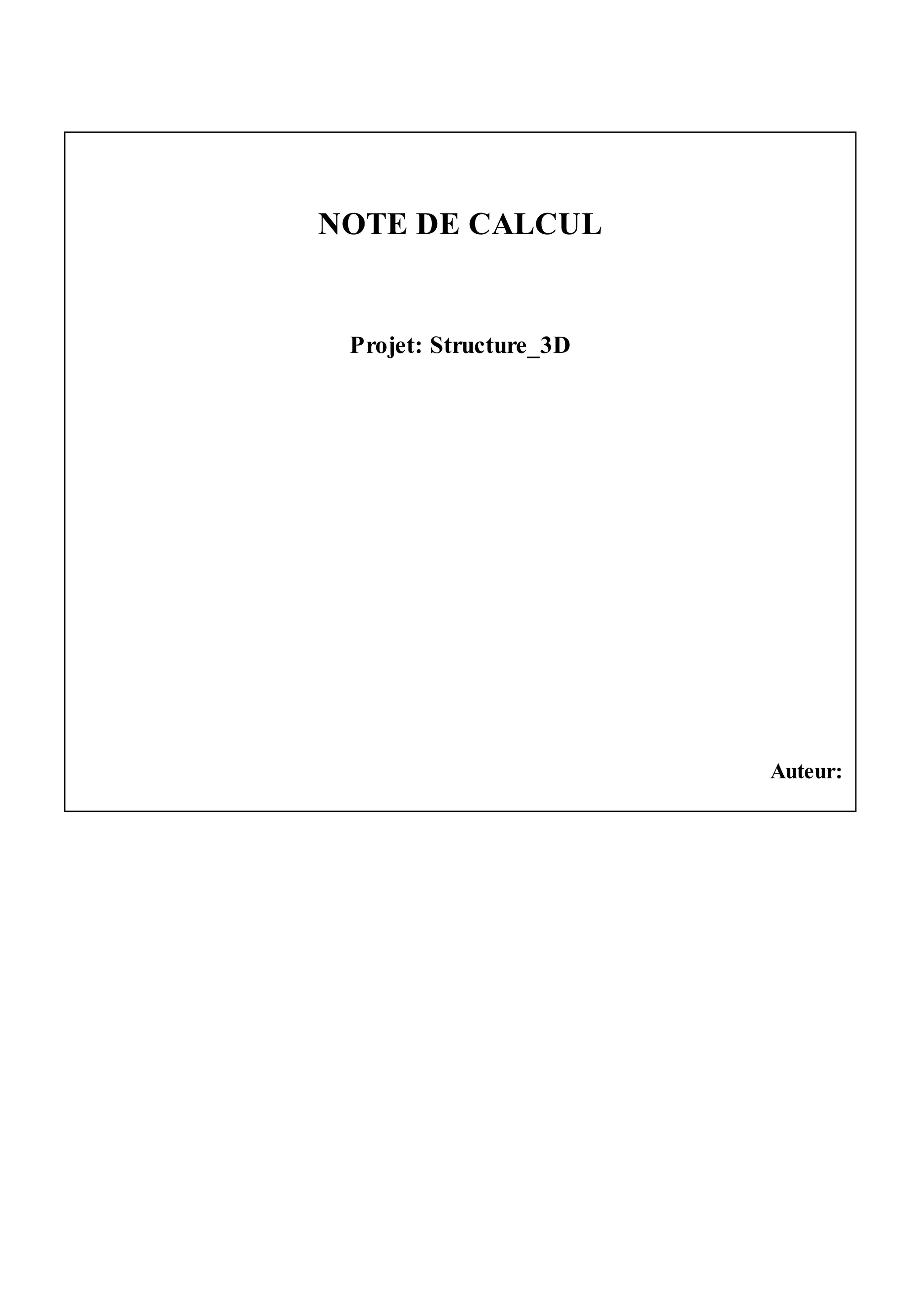 Note de calcul | PDF