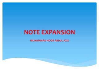 Note expansion for GALUS children | PPT