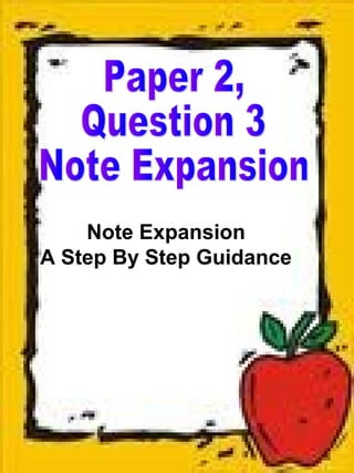 English UPSR Section C - Note expansion | PPT