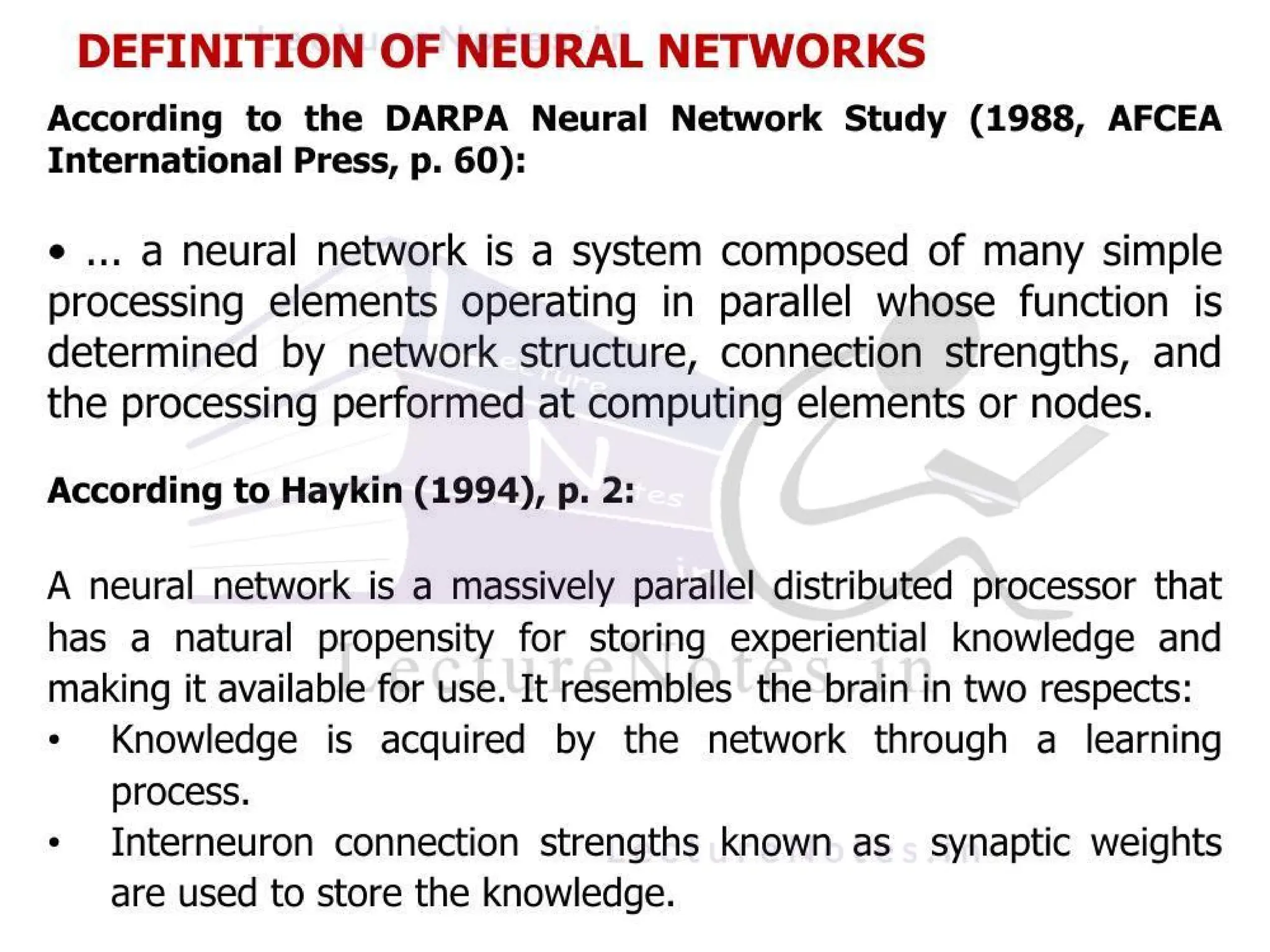 Note For Artificial Neural Network Ann By Aman Kumar Lecturenotes Pdf