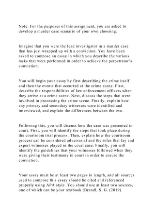 Note For the purposes of this assignment, you are asked to develop .docx