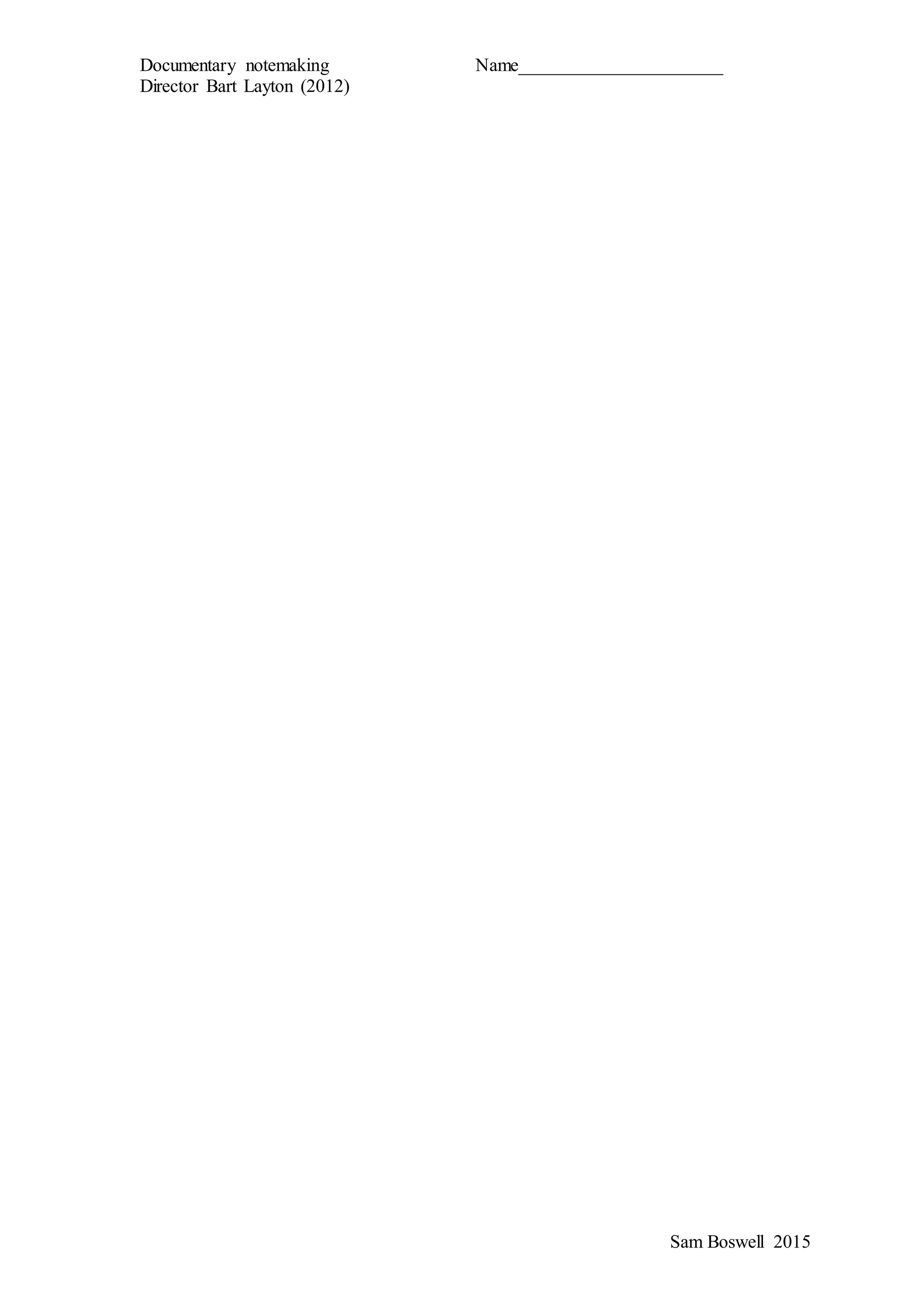 Noteframe: The Imposter documentary | DOCX