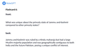 NoteGPT-Flashcards-13 kashmir-in-conflict-india-pakistan-and-unending ...