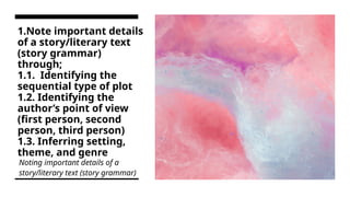Understanding Story Grammar: Plot, Point of View, and Literary Elements ...