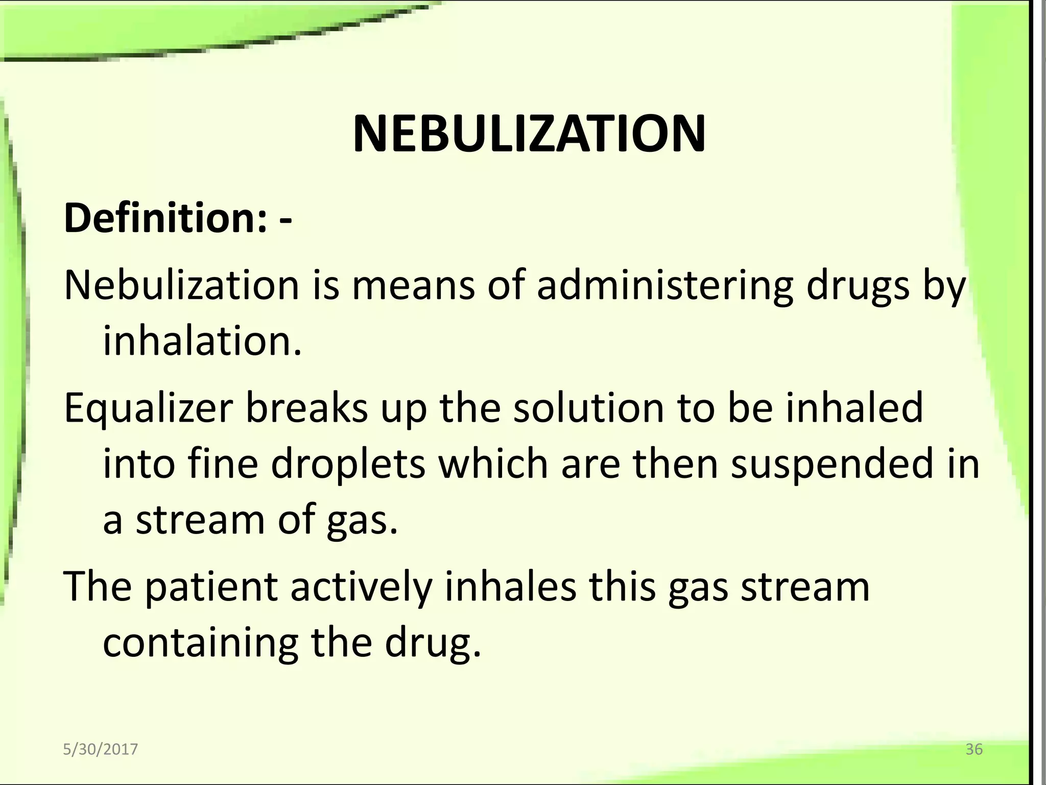 Babitha's Note On Inhalations: Its Types | PPTX