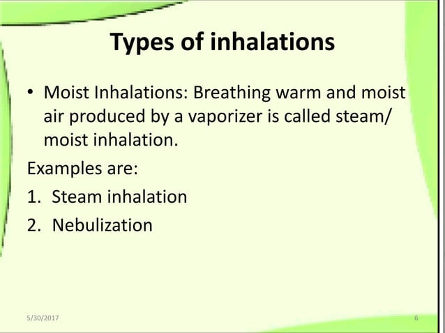 Babitha's Note On Inhalations: Its Types | PPT | Free Download