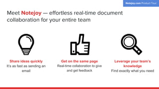 Notejoy Product Tour | PDF | Technology & Computing