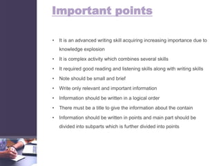 Note making | PPTX