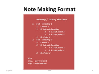 Note making | PPTX