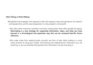 Note making- Professional communication- NIT notes | PPT