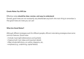 Note making- Professional communication- NIT notes | PPT