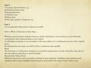 Note Making for class 12 English Core cbse syllabus | PPT