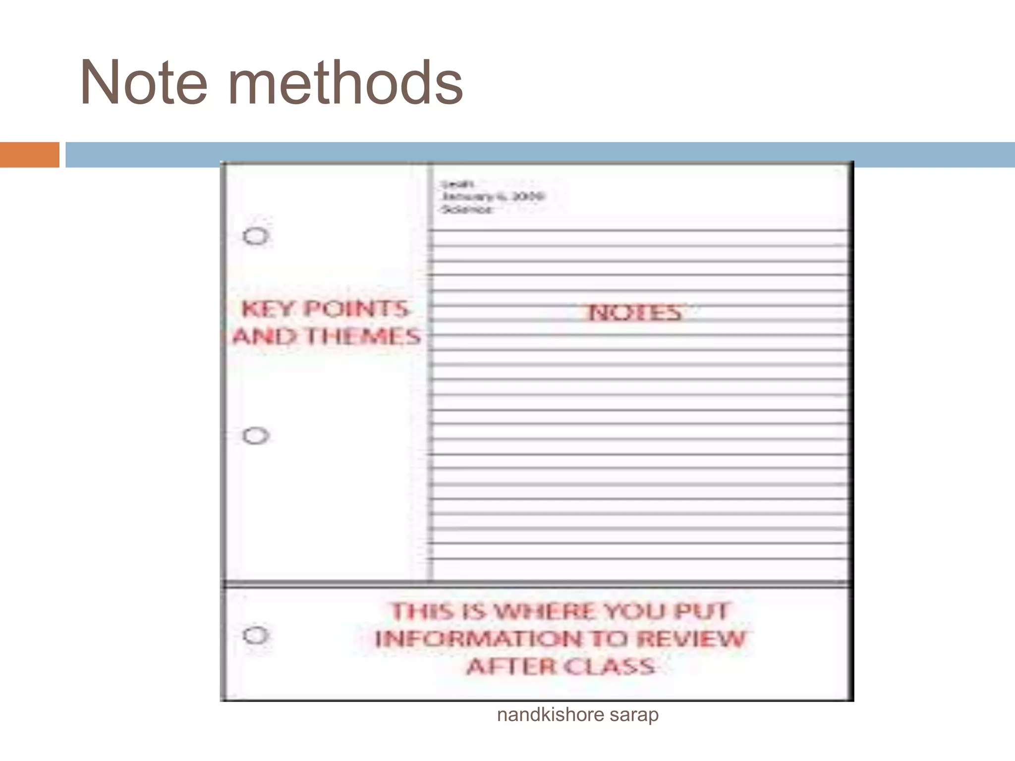Note making and note taking | PPTX