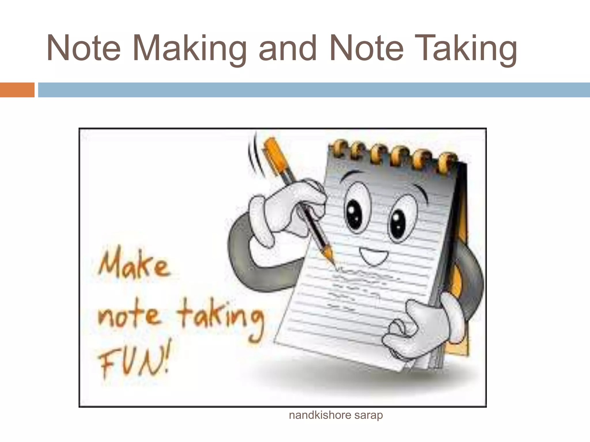 Note making and note taking | PPTX