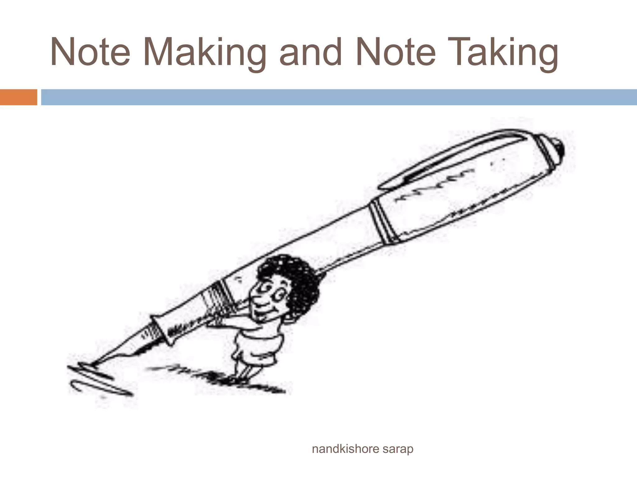 Note making and note taking | PPTX