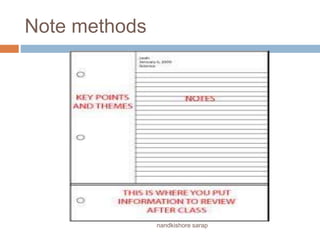 Note making and note taking | PPTX