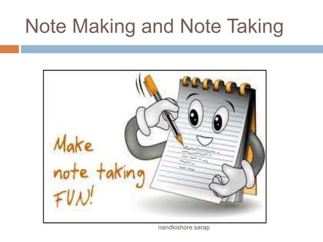 Note making and note taking | PPTX