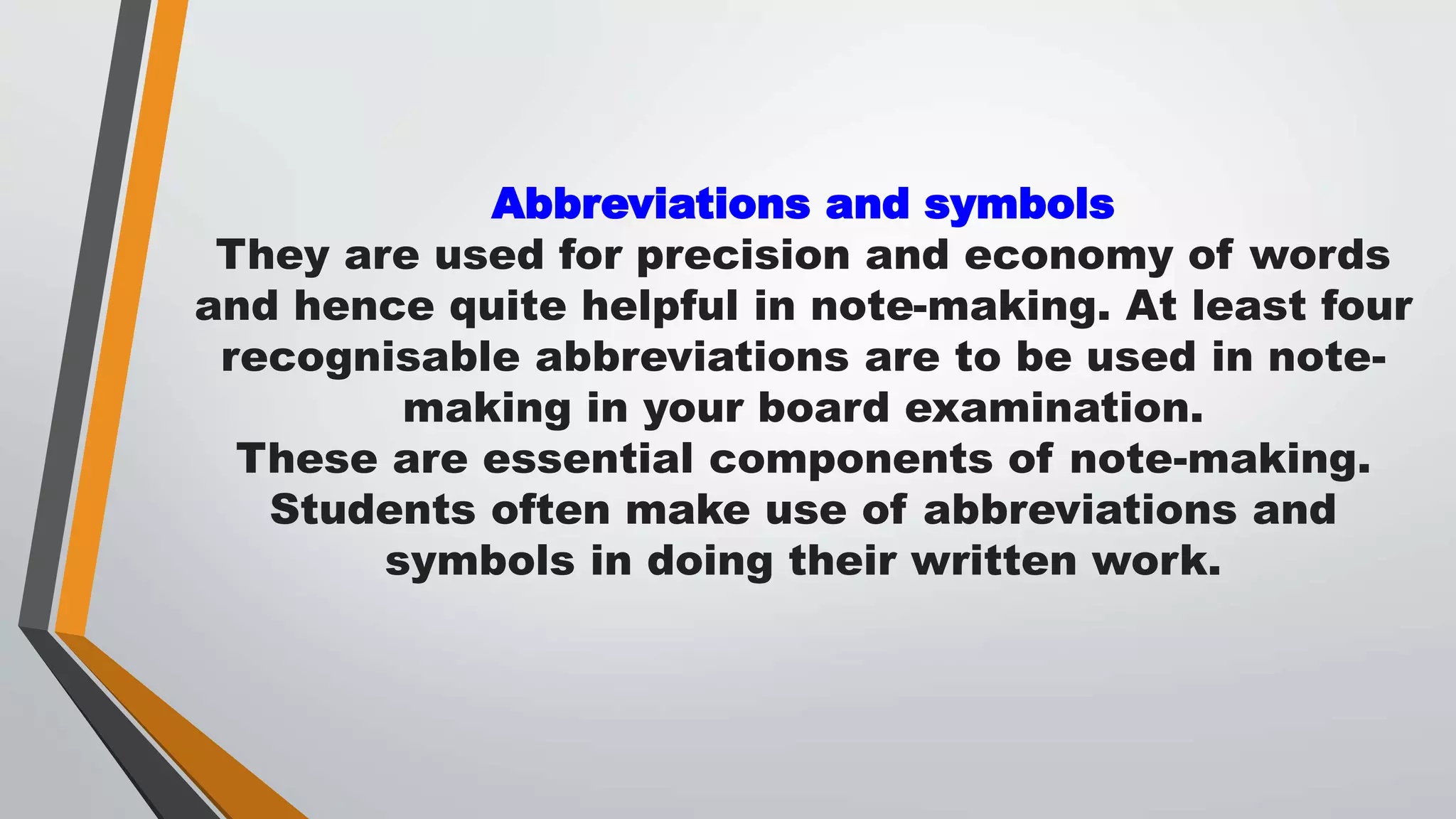 NOTE MAKING class 11 | PPTX