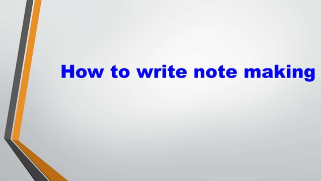 NOTE MAKING class 11 | PPTX | Publishing Industry | Industries